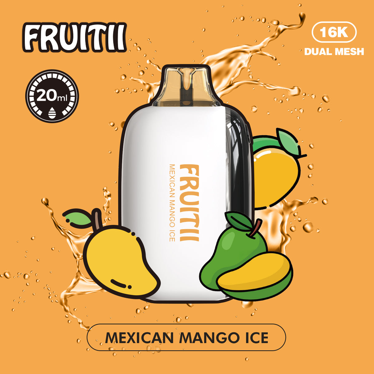 Fruitii 16K (16000) Disposable Mexican Mango Ice - Fruitii Vape